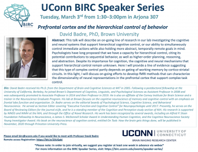 Talk: David Badre, Brown University | Brain Imaging Research Core